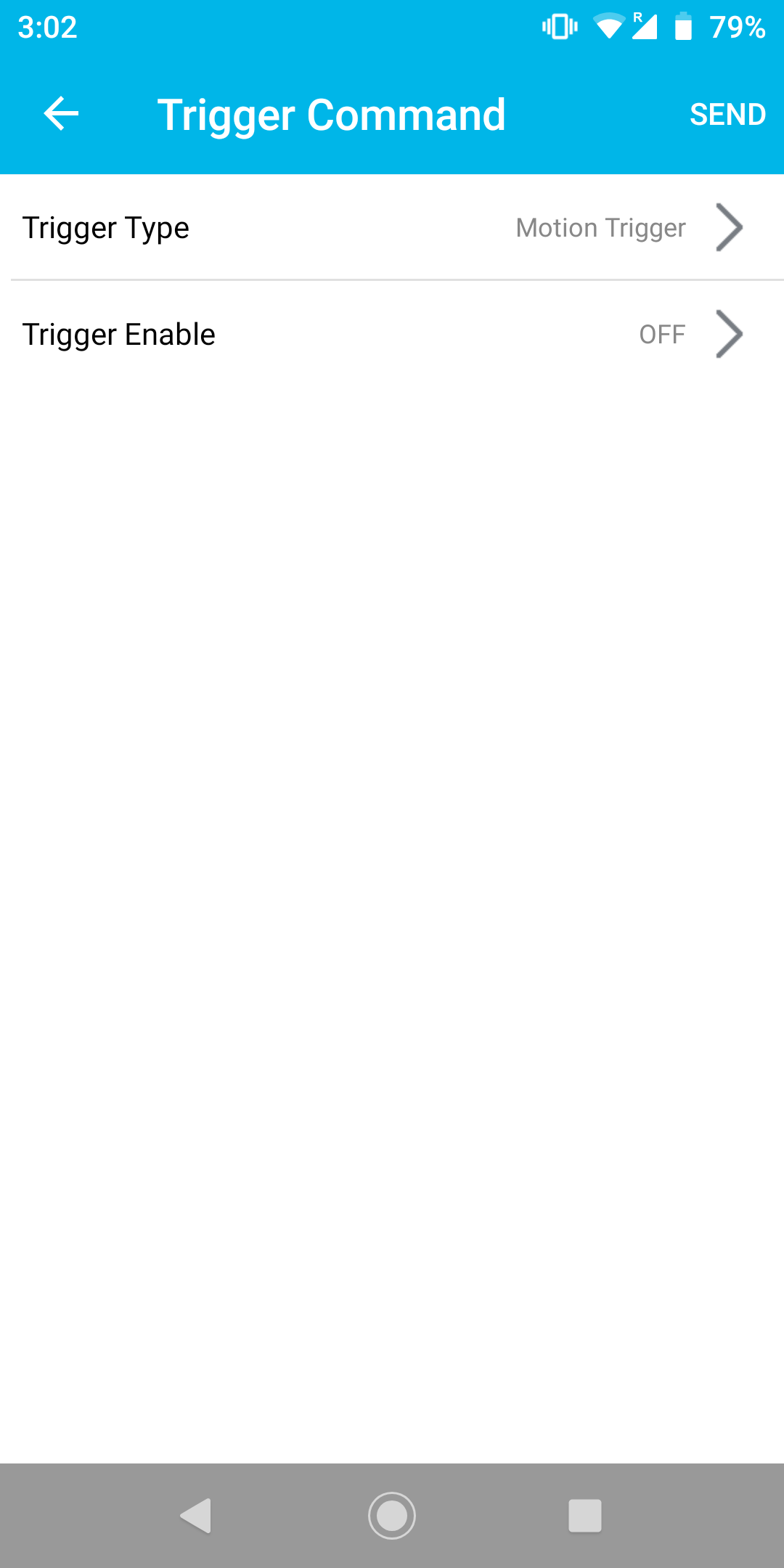 Android – trigger command motion trigger disabled – Blue Charm Beacons