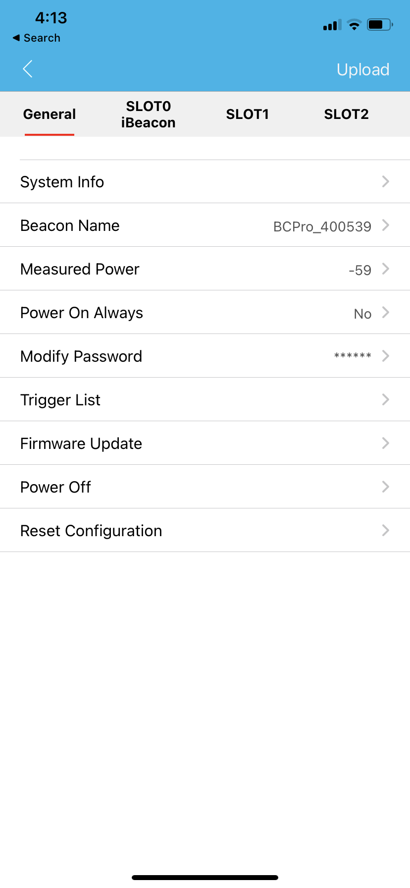 2 detail page – iOS – Blue Charm Beacons