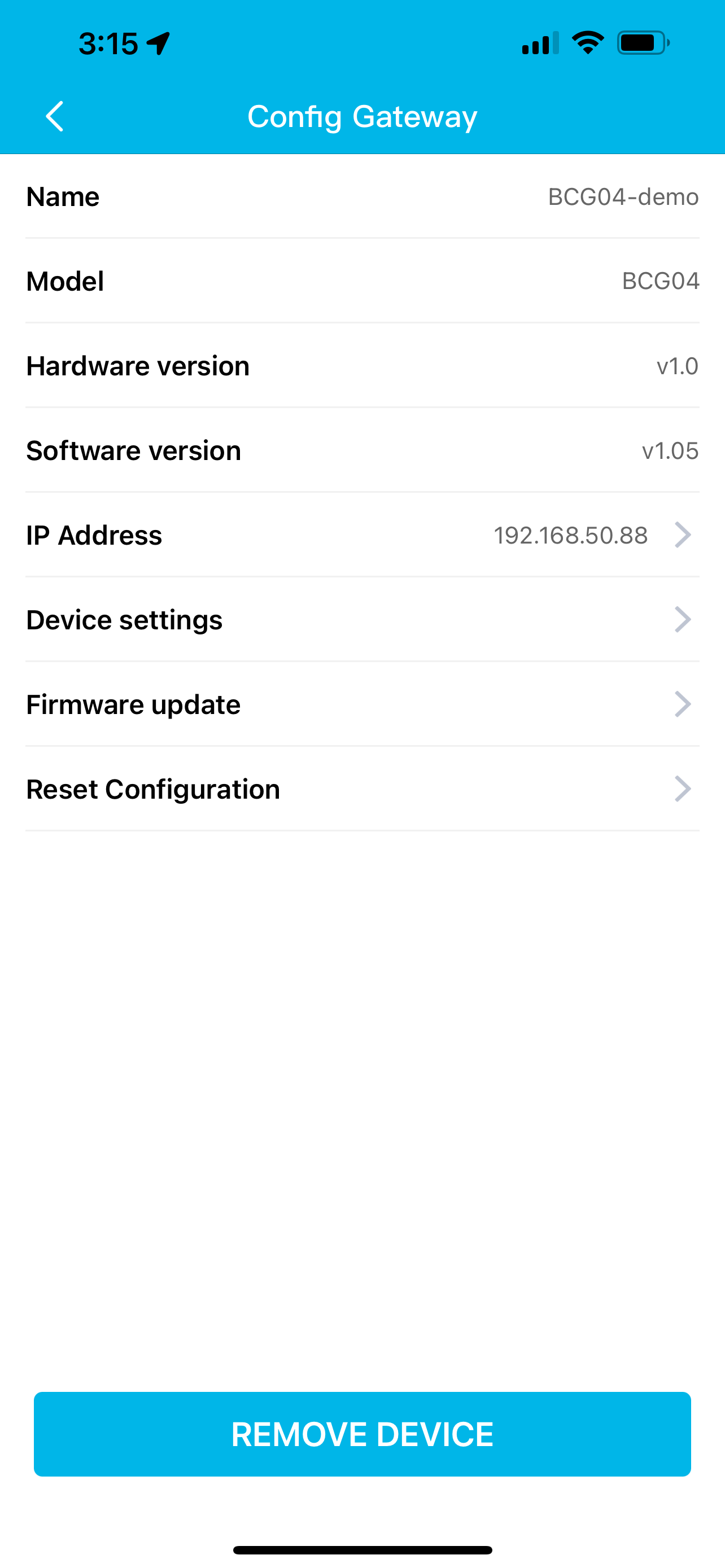 Config Gateway Main – Blue Charm Beacons