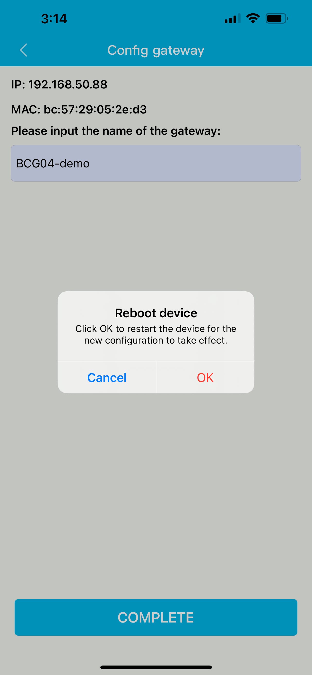 Reboot Request After Complete – Blue Charm Beacons