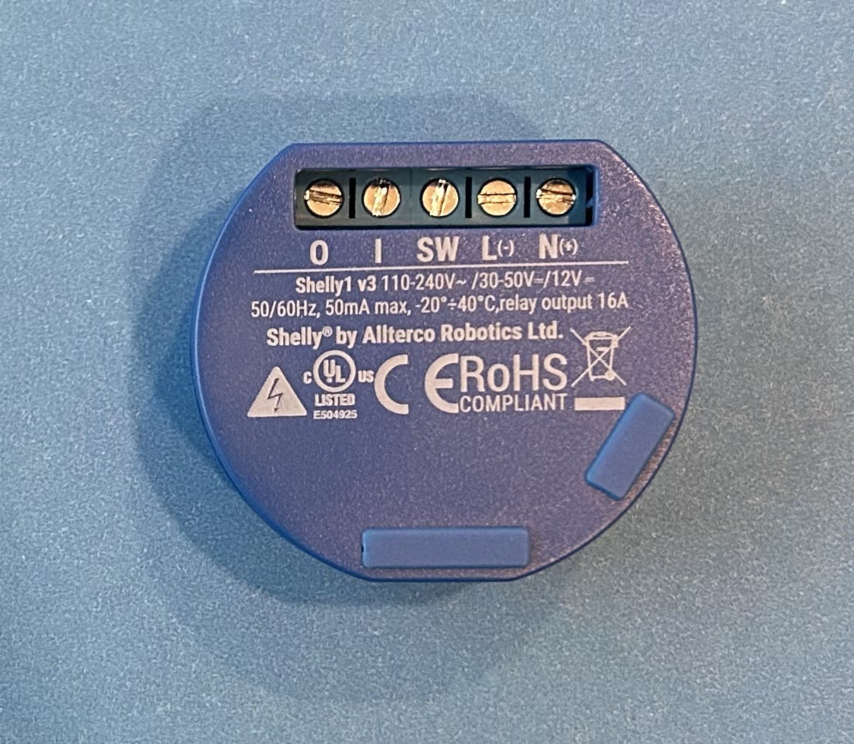 Shelly 1 relay housing – Blue Charm Beacons