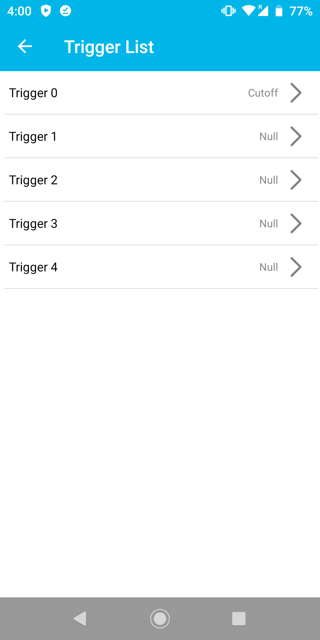 trigger list – Blue Charm Beacons
